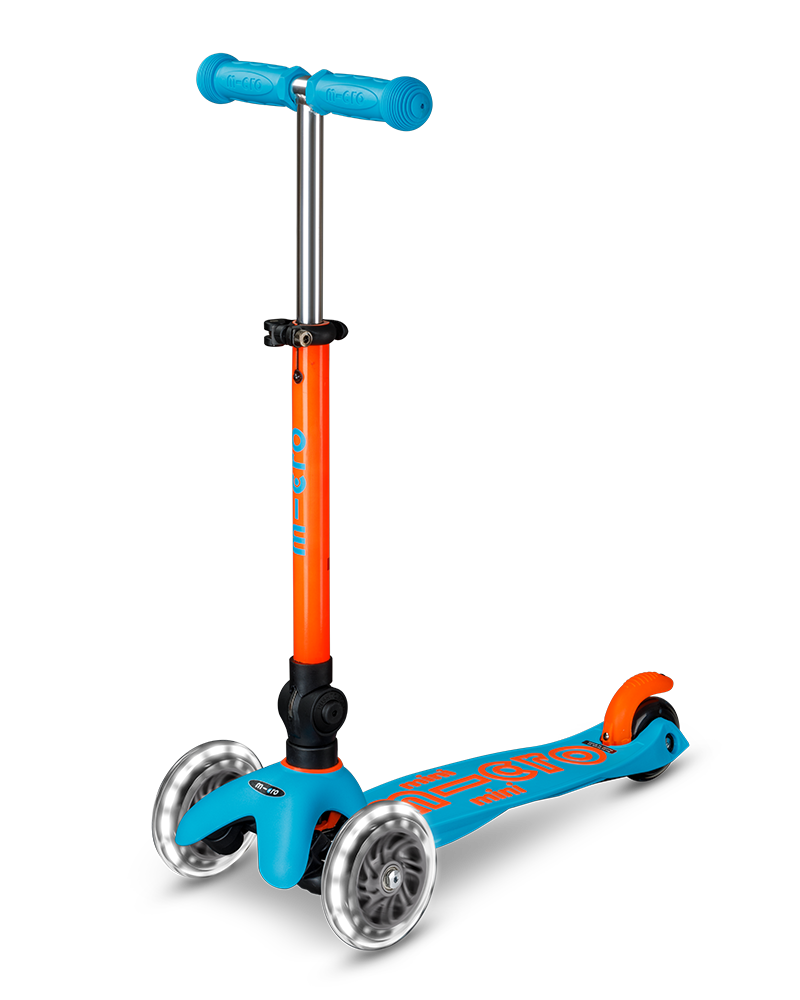 Mini Micro Deluxe Foldable Neon LED – Kids’ Scooter with LED Wheels - micro-mobility.com