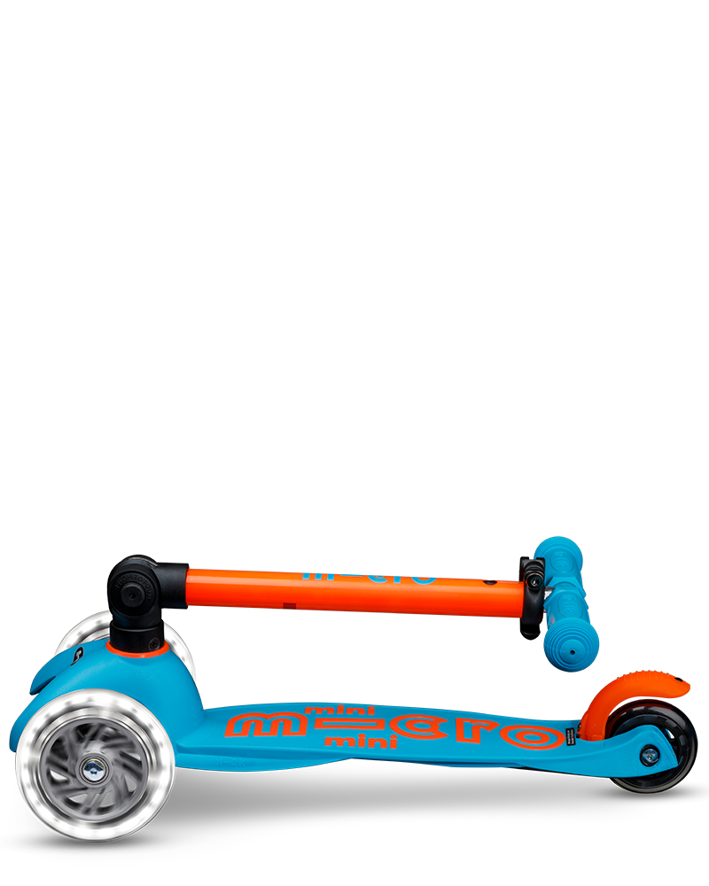 Mini Micro Deluxe Foldable Neon LED – Kids’ Scooter with LED Wheels - micro-mobility.com