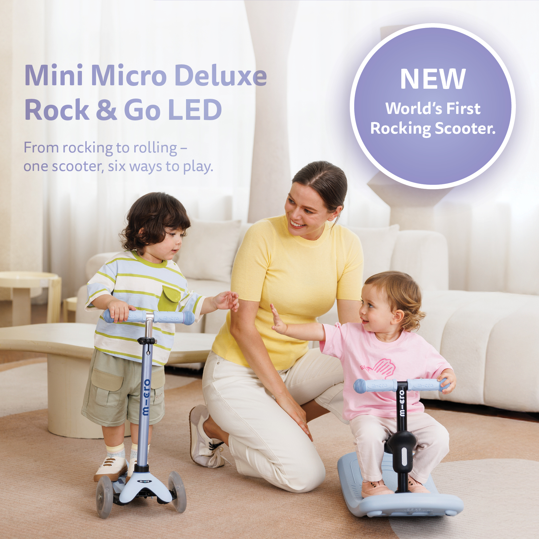 Everything in One Box: Micro Presents the World’s First Rocking Scooter – the Mini Micro Deluxe ...