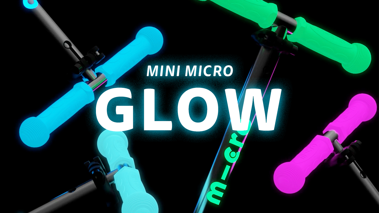 Mini Micro Deluxe Glow LED Frosty Pink - micro-mobility.com
