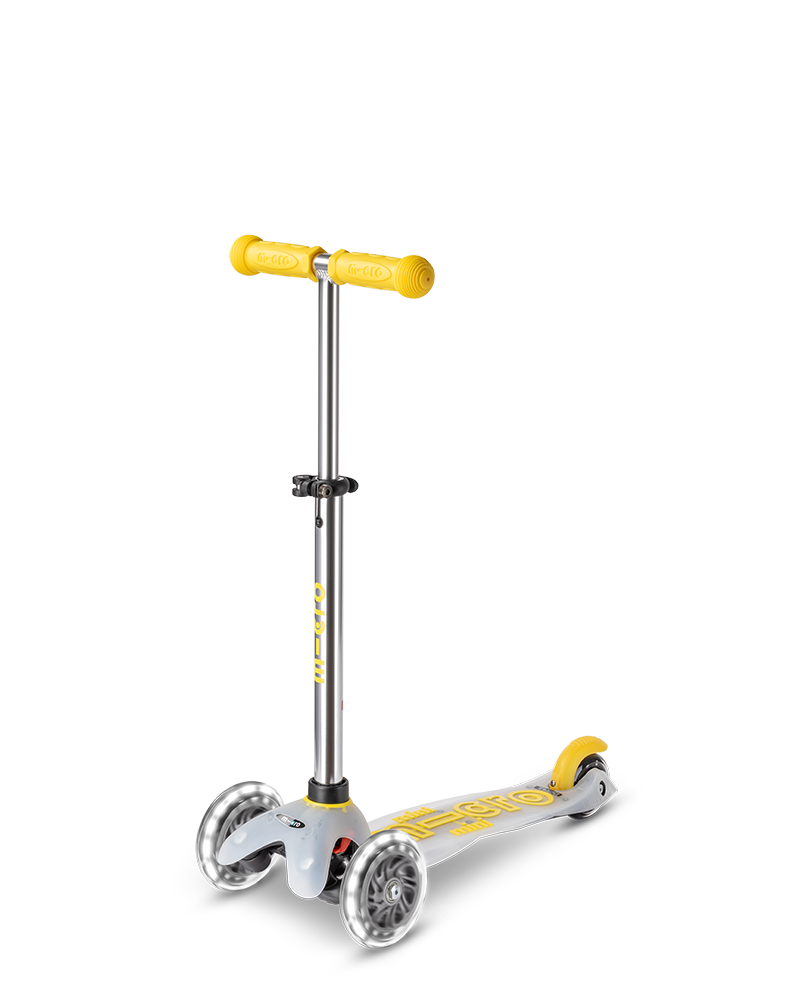 Mini Micro Deluxe Flux LED Neon Yellow - micro-mobility.com